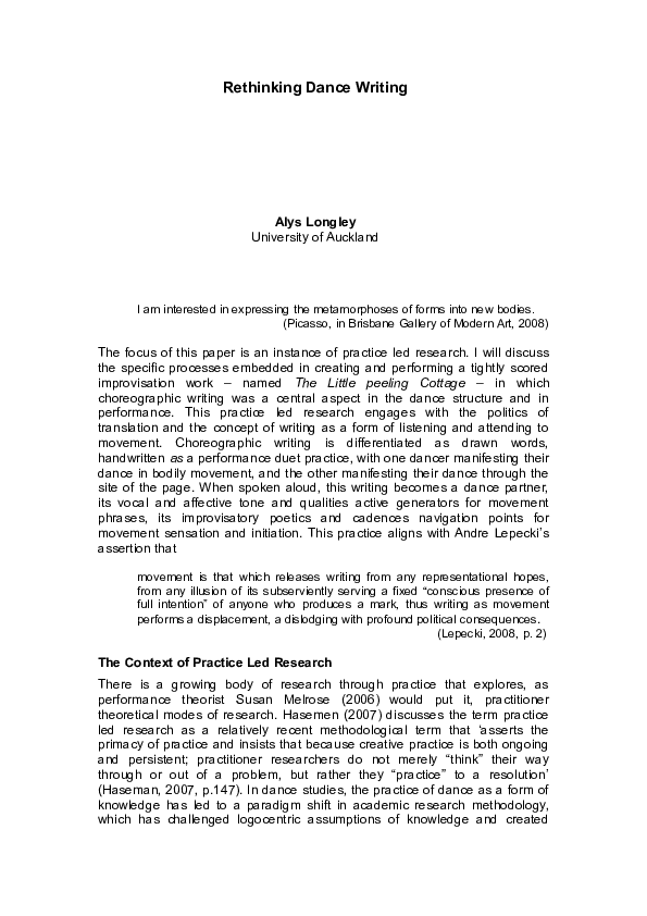 (DOC) Rethinking Dance Writing