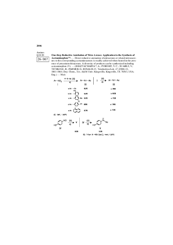 (PDF) One-step reductive amidation of nitro arenes: application in the ...