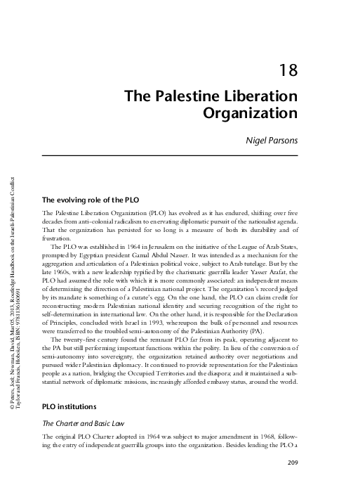 (PDF) The Palestine Liberation Organization