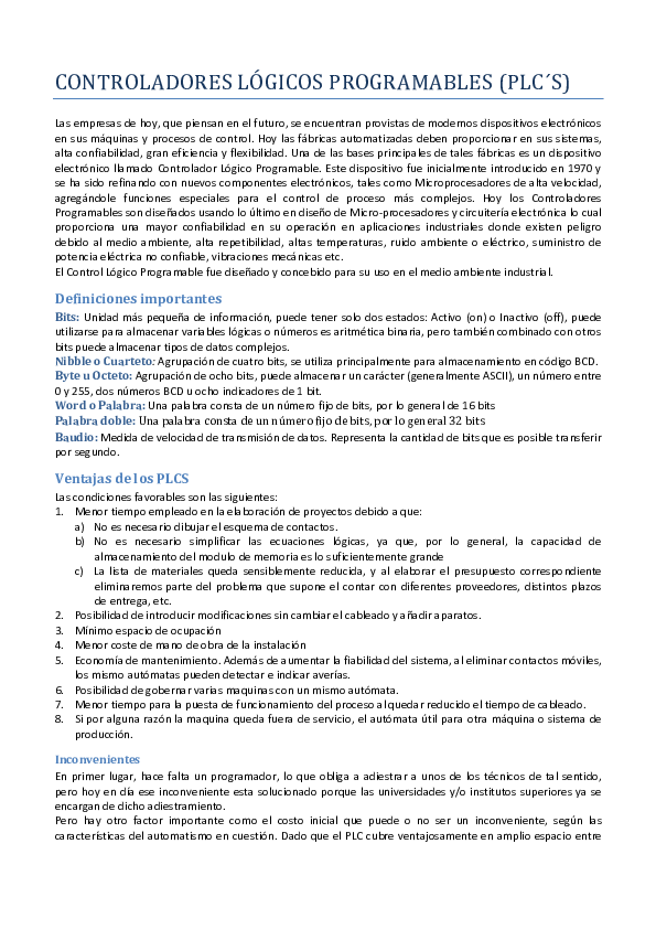 (PDF) CONTROLADORES LÓGICOS PROGRAMABLES (PLC´S