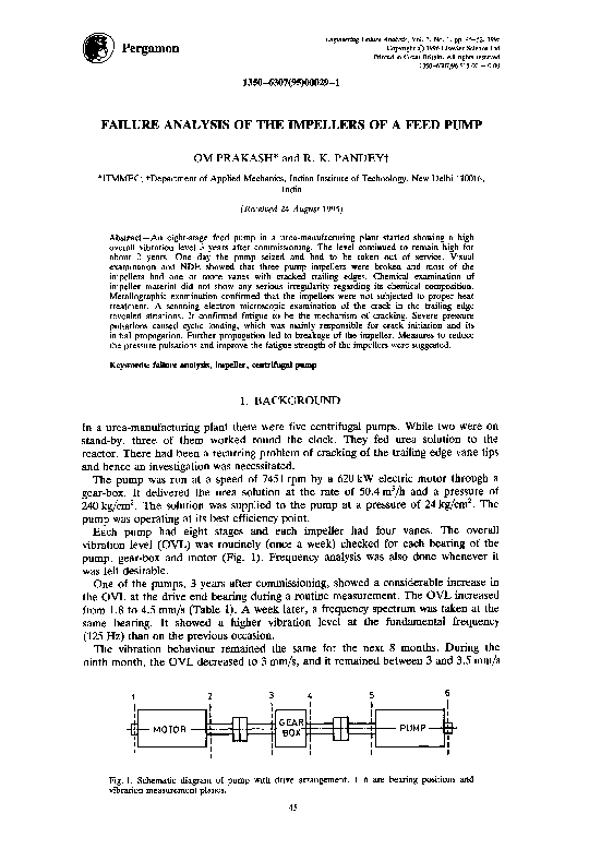 (PDF) Failure analysis of the impellers of a feed pump
