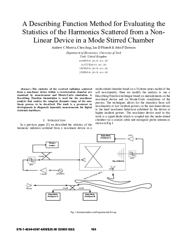 (PDF) A describing function method for evaluating the statistics of the harmonics scattered from ...