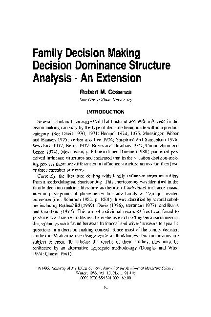 (PDF) Family decision making decision dominance structure analysis—An ...