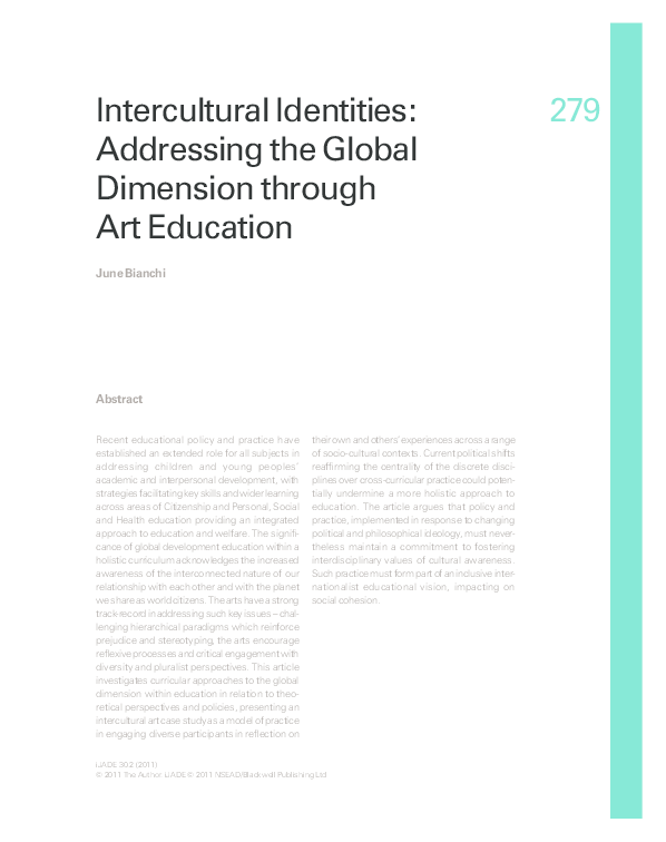 (PDF) Intercultural Identities: Addressing the Global Dimension through ...