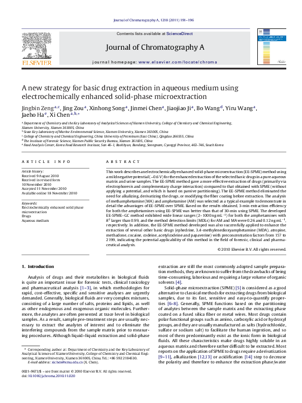 (PDF) A new strategy for basic drug extraction in aqueous medium using ...