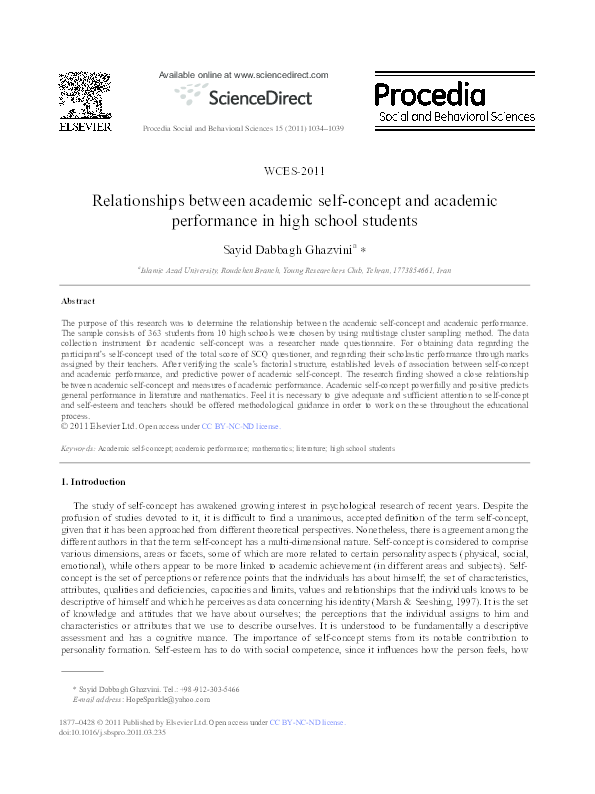 (PDF) Relationships between academic self-concept and academic ...