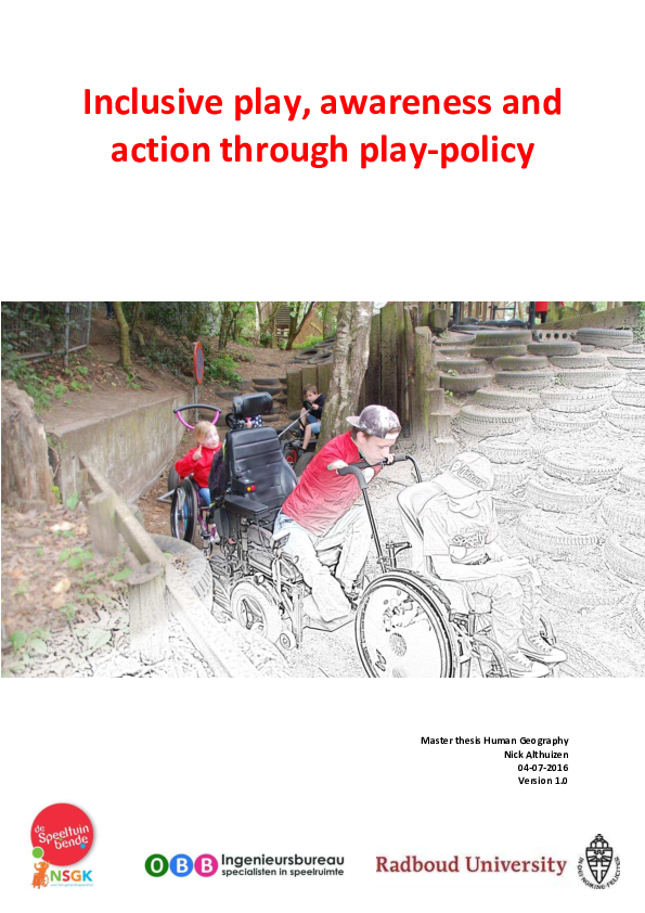 (PDF) Inclusive play, awareness and action through play-policy