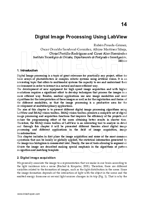(PDF) Digital Image Processing Using LabView