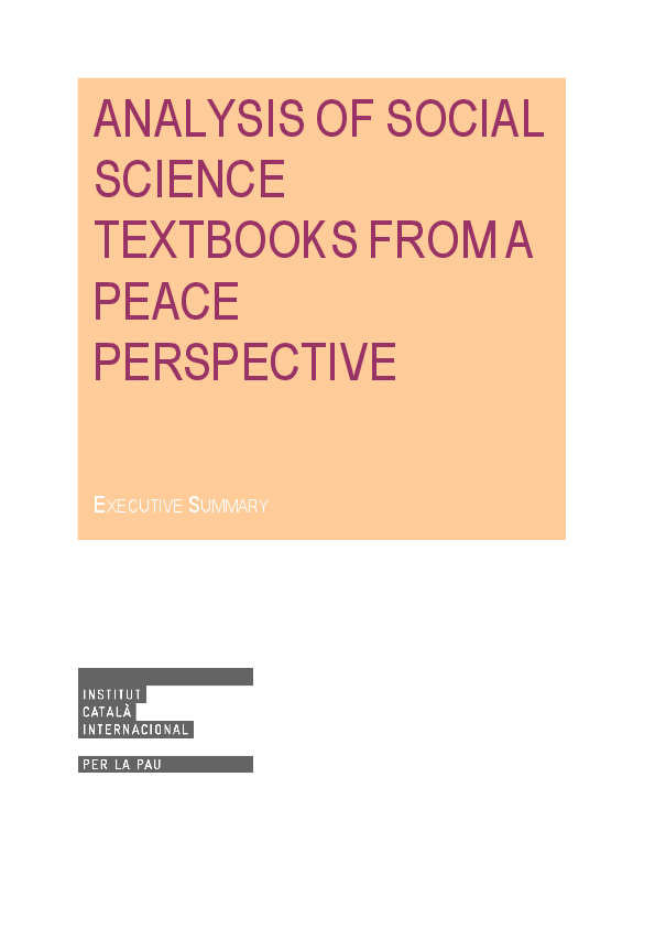 (PDF) Analysis of Social Science Textbooks from a Peace Perspective ...