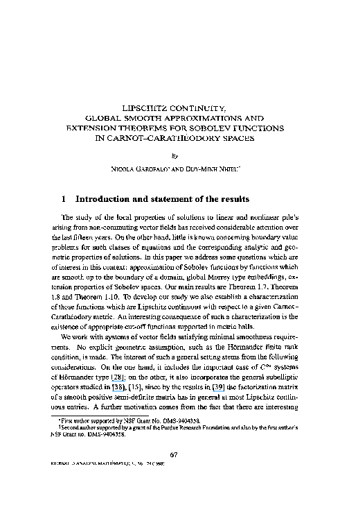 Pdf Lipschitz Continuity Global Smooth Approximations And Extension Theorems For Sobolev