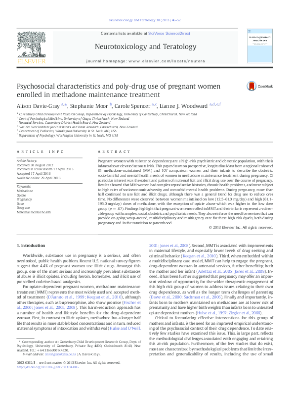 (PDF) Psychosocial characteristics and poly-drug use of pregnant women ...