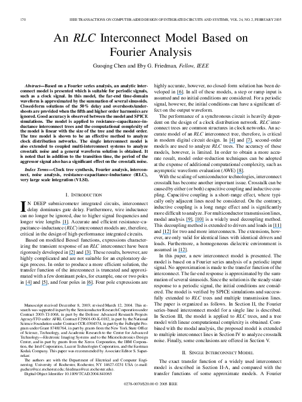 (PDF) An RLC interconnect model based on fourier analysis
