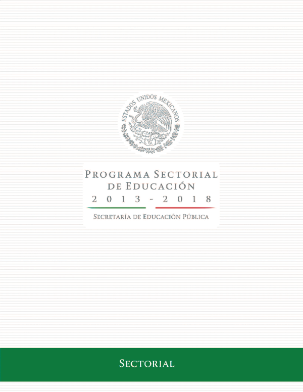 (PDF) PROGRAMA SECTORIAL DE EDUCACION 2013 2018 WEB