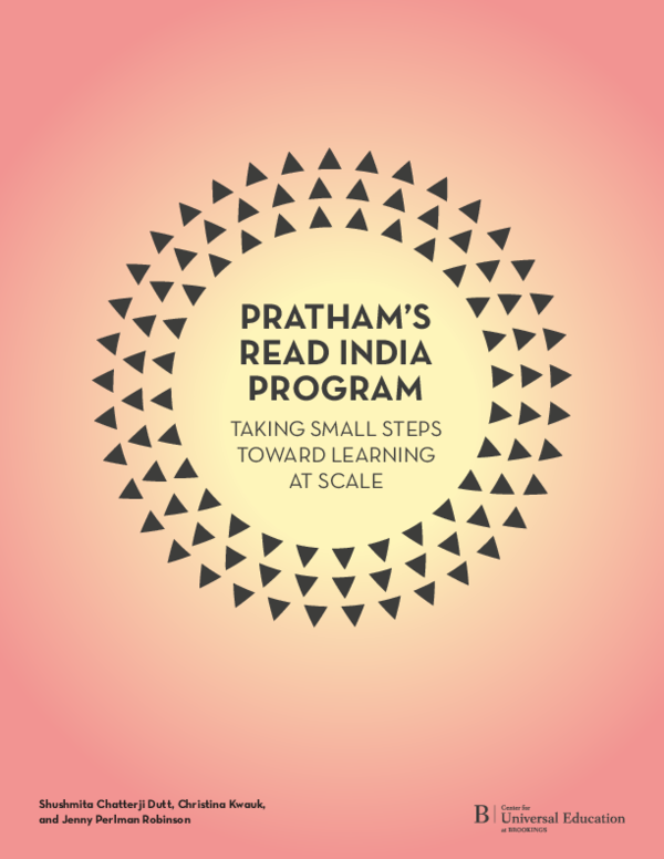 (PDF) PRATHAM'S READ INDIA PROGRAM: TAKING SMALL STEPS TOWARD LEARNING ...