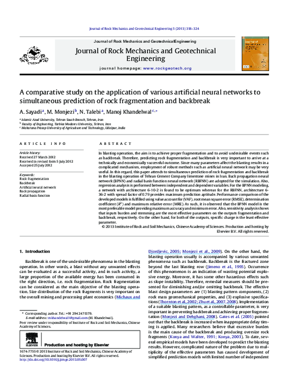 (PDF) A comparative study on the application of various artificial neural networks to ...