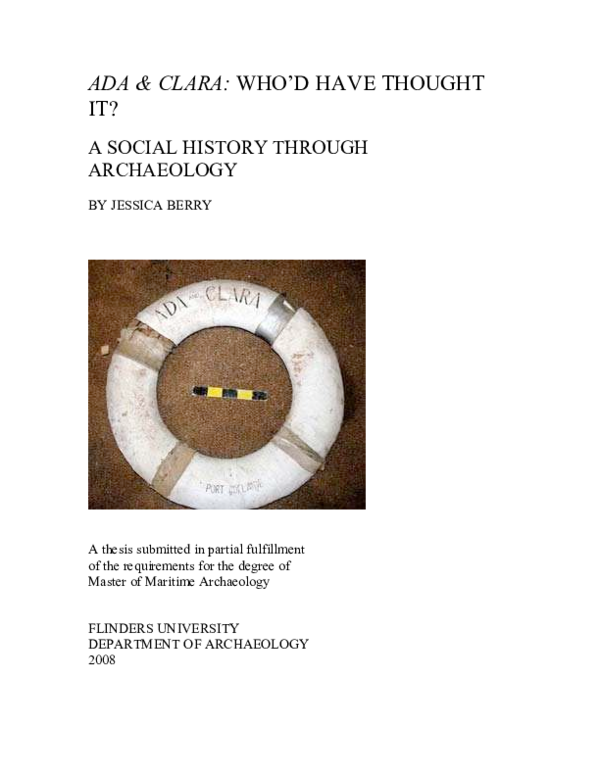 (PDF) ADA & CLARA: WHO'D HAVE THOUGHT IT