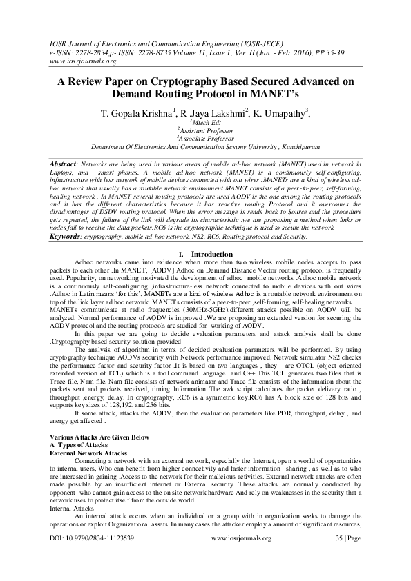 Pdf A Review Paper On Cryptography Based Secured Advanced On Demand