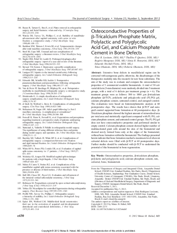(PDF) Osteoconductive Properties of β-Tricalcium Phosphate Matrix ...