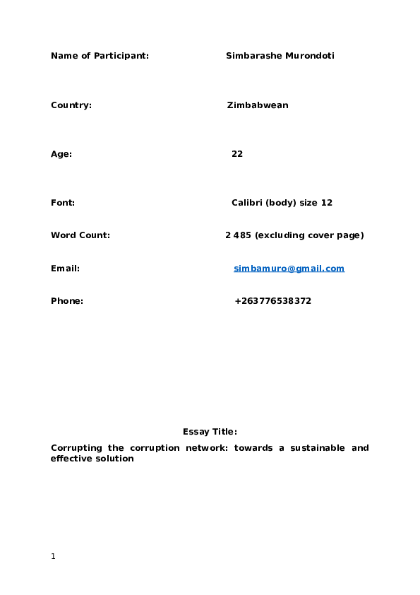 (DOC) Corrupting the corruption network: towards a sustainable and ...