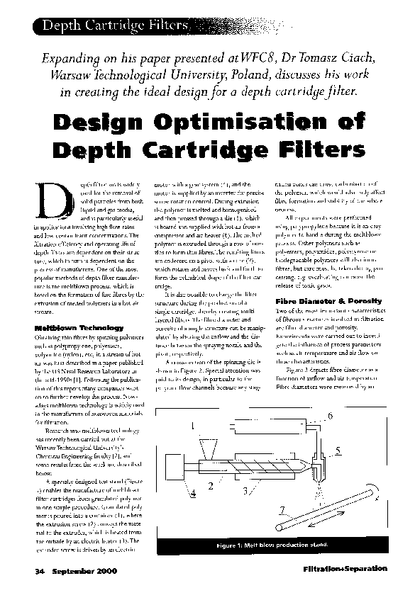 (PDF) Design optimisation of depth cartridge filters