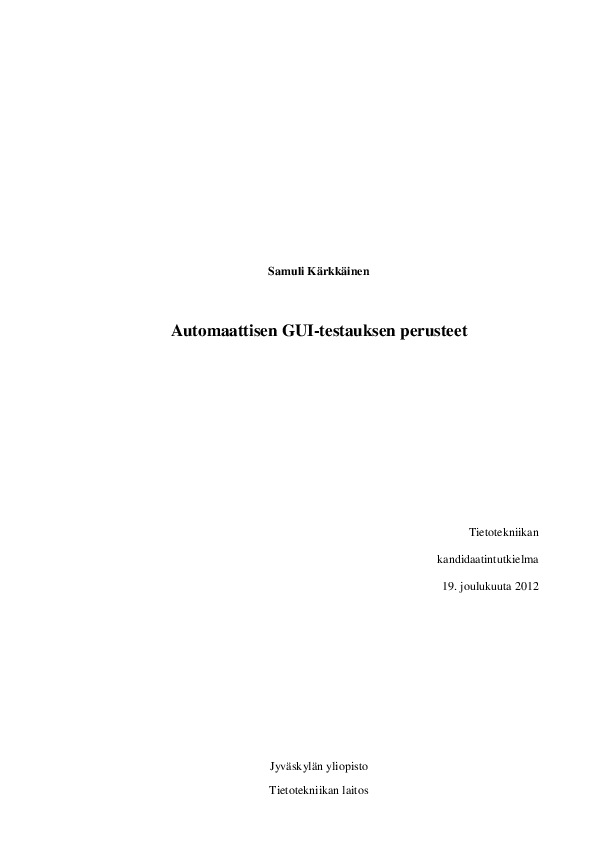 (PDF) Automated GUI performance testing