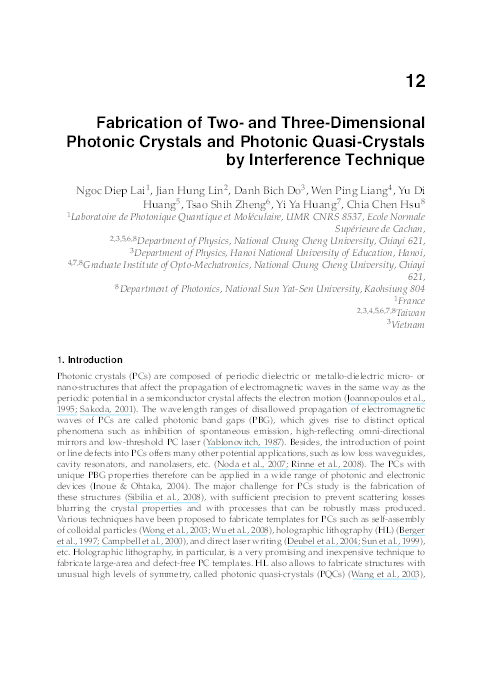 (PDF) Fabrication of two- and three-dimensional photonic crystals by electrochemical etching of ...