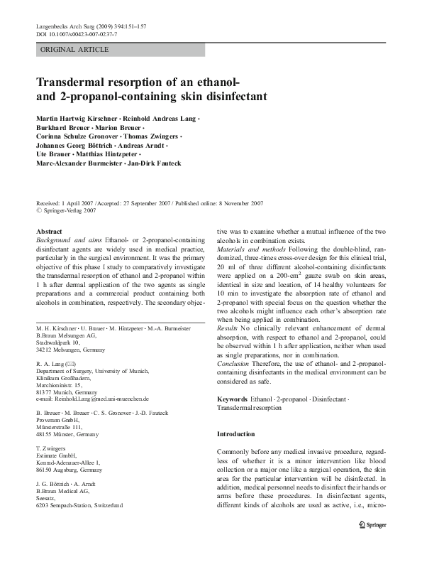 (PDF) Transdermal resorption of an ethanol- and 2-propanol-containing ...