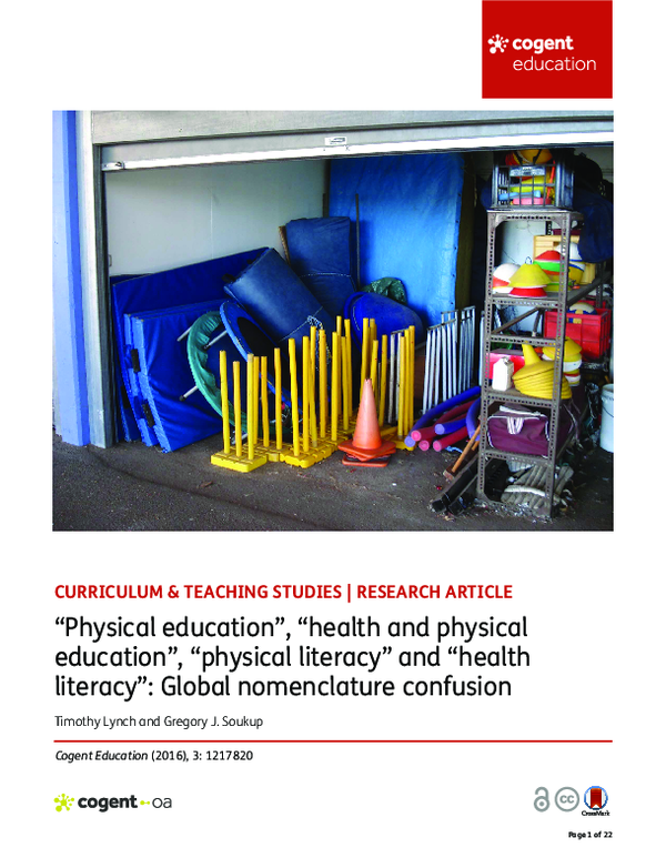 (PDF) " Physical education " , " health and physical education ...