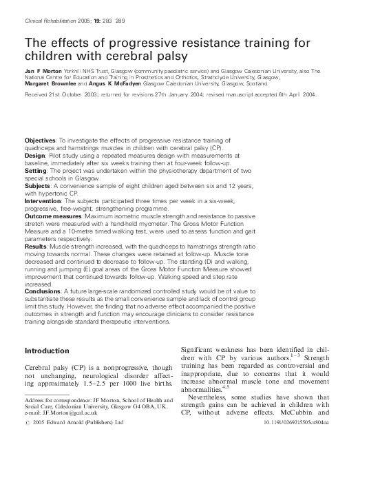 (PDF) The effects of progressive resistance training for children with ...