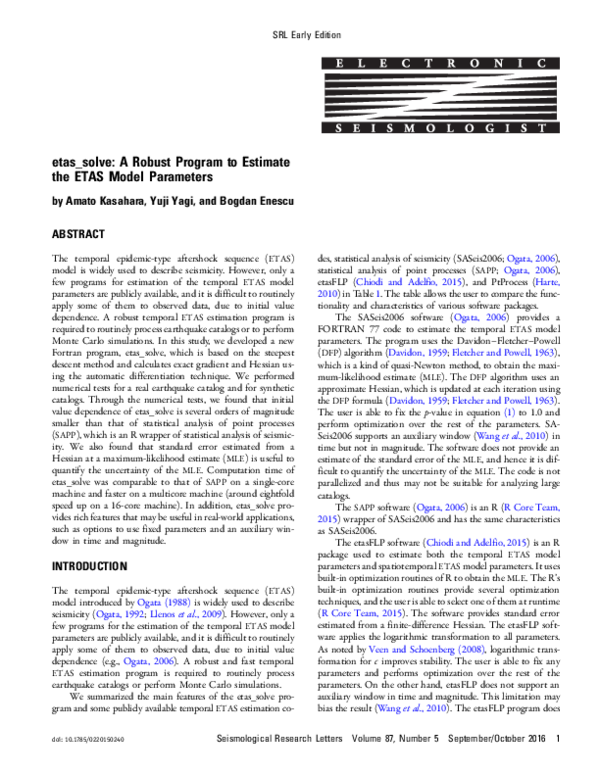 etas_solve: A Robust Program to Estimate the ETAS Model Parameters ...