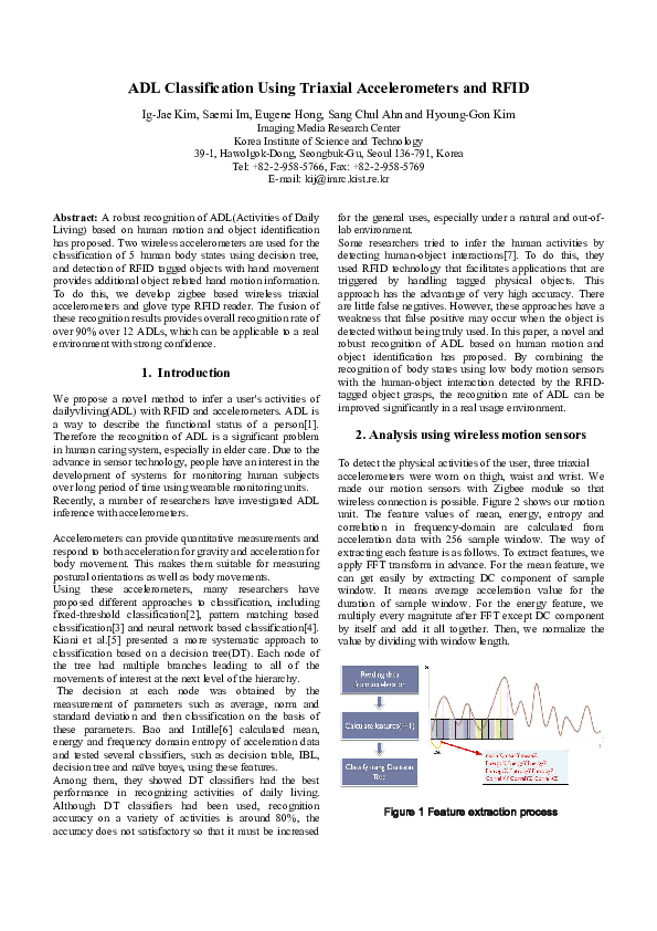 (PDF) ADL Classification Using Triaxial Accelerometers and RFID ...