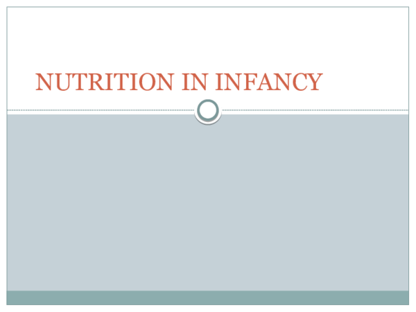 (PPT) NUTRITION IN INFANCY