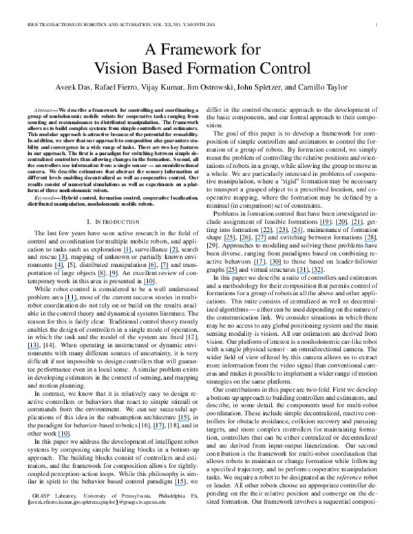 (PDF) A vision-based formation control framework