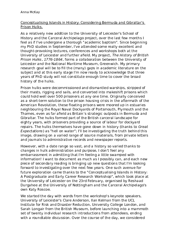 (DOC) Carceral Archipelago blog- "Conceptualising Islands in History ...