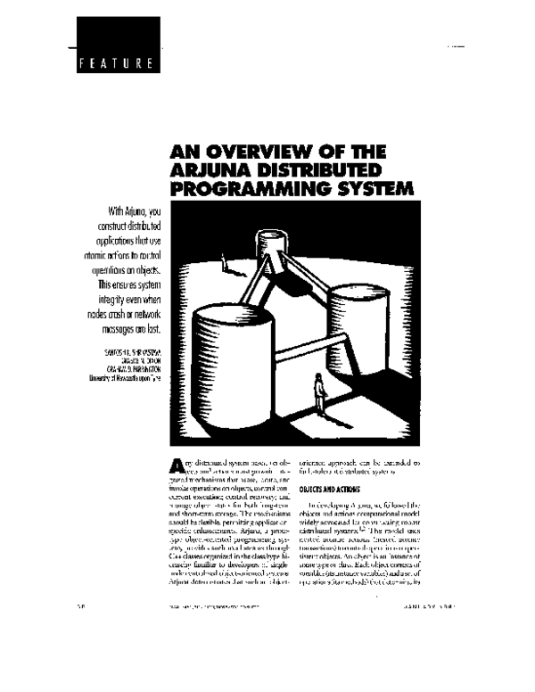 (PDF) An Overview of the Arjuna Distributed Programming System (PDF) An Overview of the Arjuna Distributed Programming System