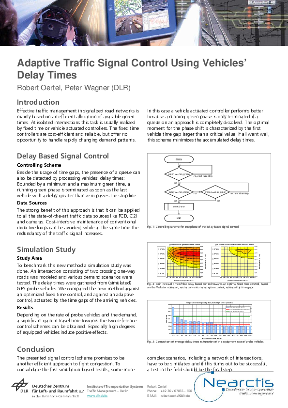 (PDF) Adaptive traffic signal control using vehicle-to-infrastructure ...