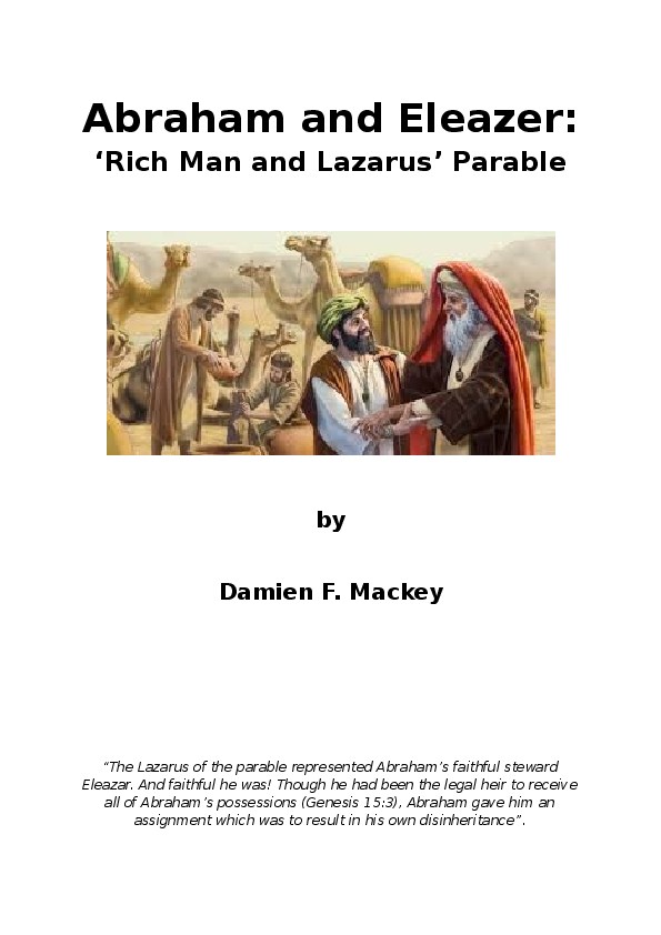 (DOC) Abraham and Eleazer: 'Rich Man and Lazarus' Parable