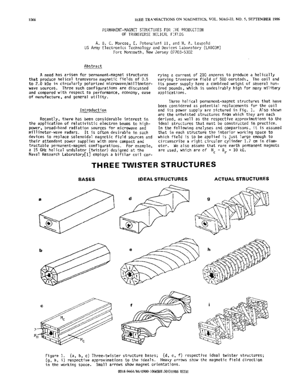 (PDF) Permanent-magnet structures for the production of transverse ...