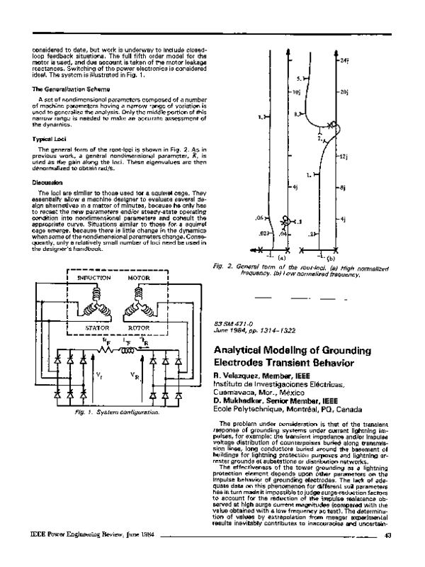 Pdf Analytical Modeling Of Grounding Electrodes Transient Behavior