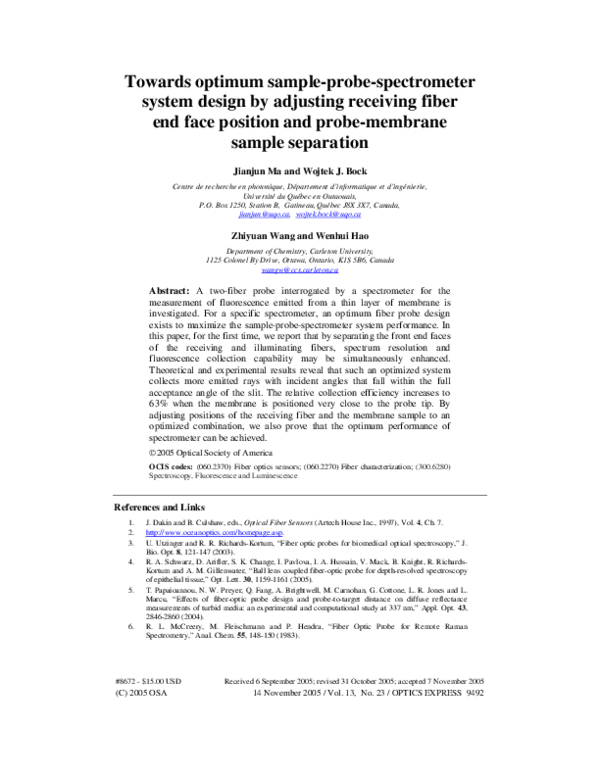 (PDF) Towards optimum sample-probe-spectrometer system design by ...