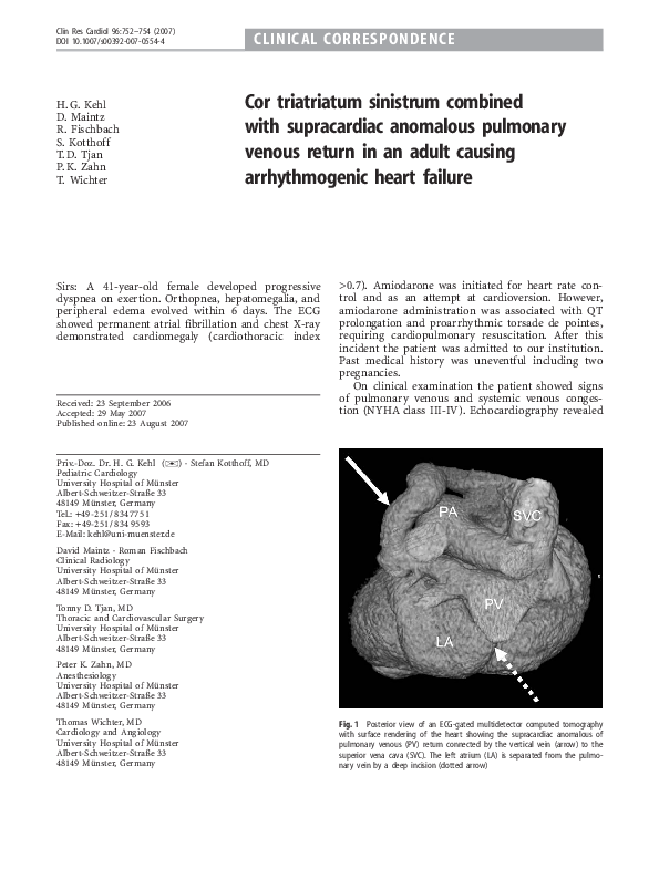 (PDF) Cor triatriatum sinistrum combined with supracardiac anomalous ...