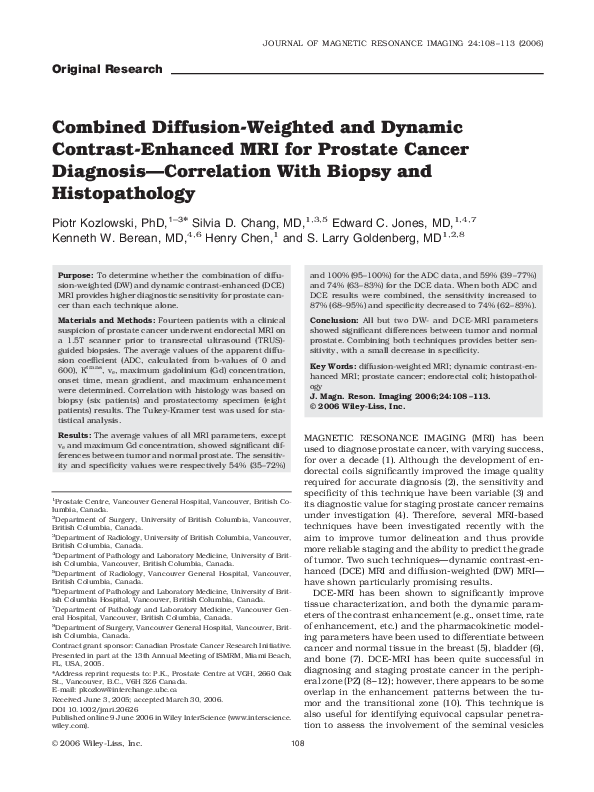 (PDF) Combined diffusion-weighted and dynamic contrast-enhanced MRI for prostate cancer ...