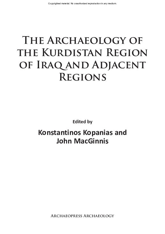 (PDF) Tracking early urbanism in the hilly flanks of Mesopotamia –three ...