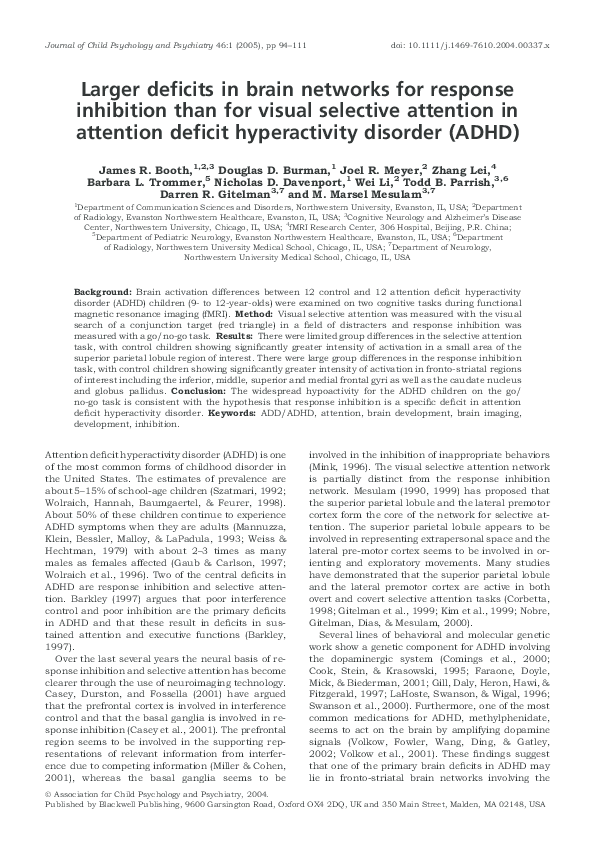 (PDF) Larger deficits in brain networks for response inhibition than ...