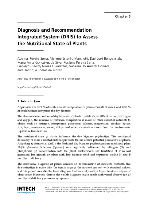 (PDF) DIAGNOSIS AND RECOMMENDATION INTEGRATED SYSTEM (DRIS) FOR ...