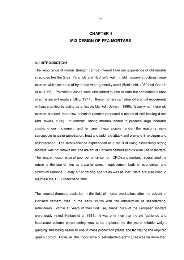 (PDF) Development of PFA mortar for Masonry Construction (Part 2): MIX ...