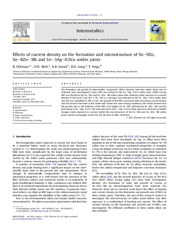 Pdf Effects Of Current Density On The Formation And Microstructure Of