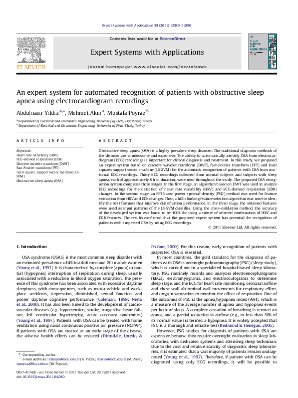 Pdf An Expert System For Automated Recognition Of Patients With