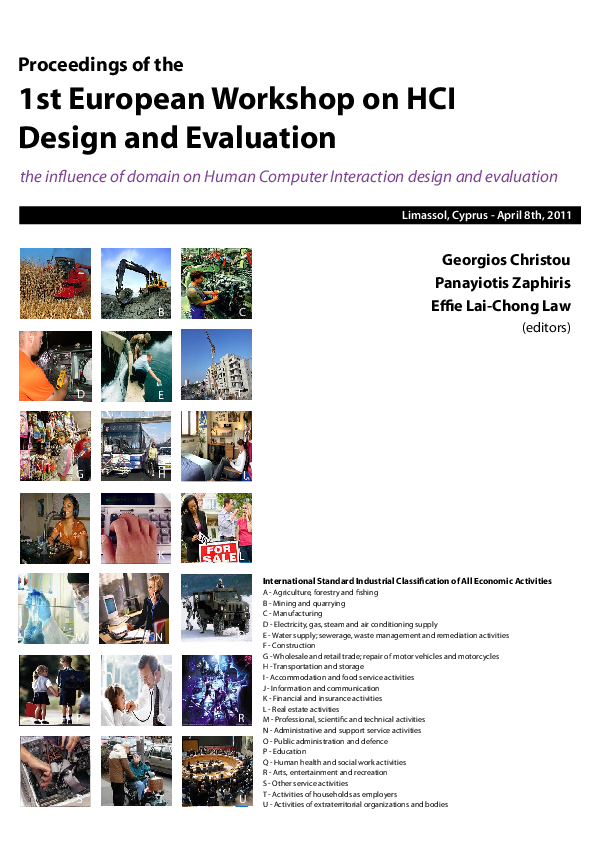 (PDF) Proceedings of the 1st European workshop on HCI design and evaluation: the influence of ...