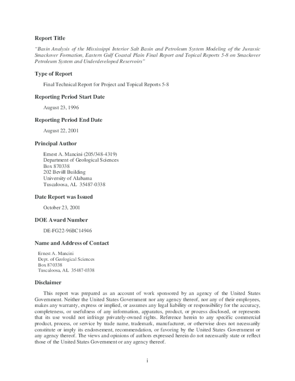 (PDF) Basin Analysis of the Mississippi Interior Salt Basin and ...